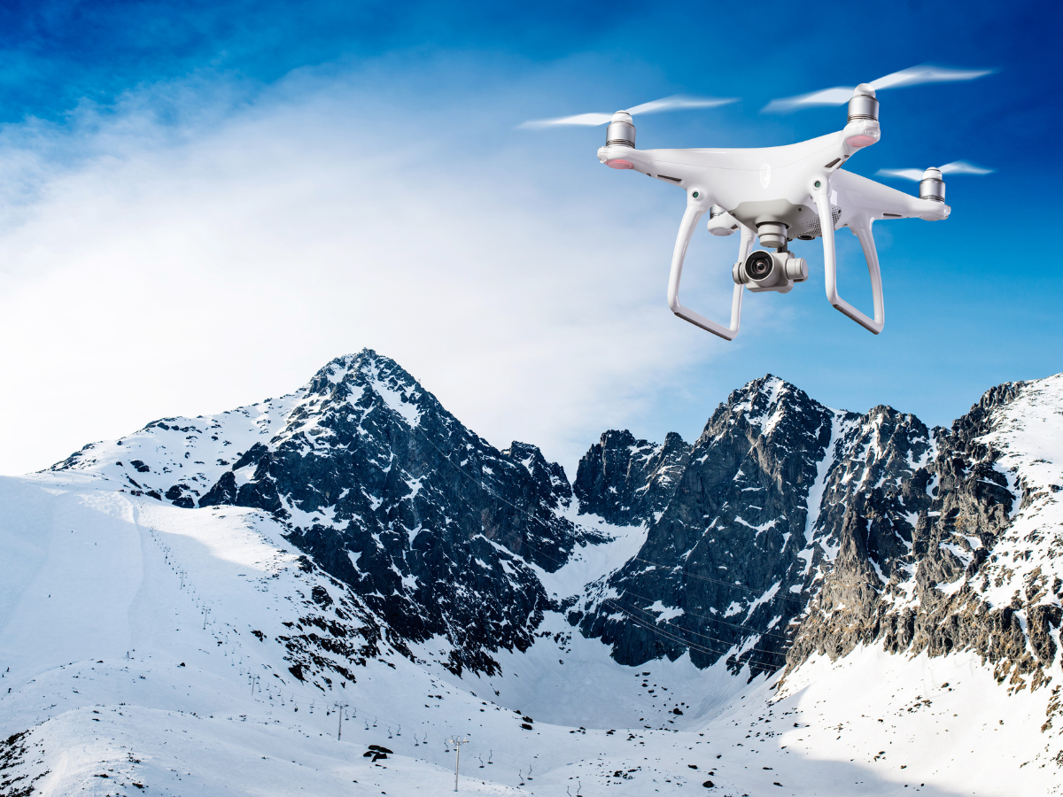 Flying a drone in snow store